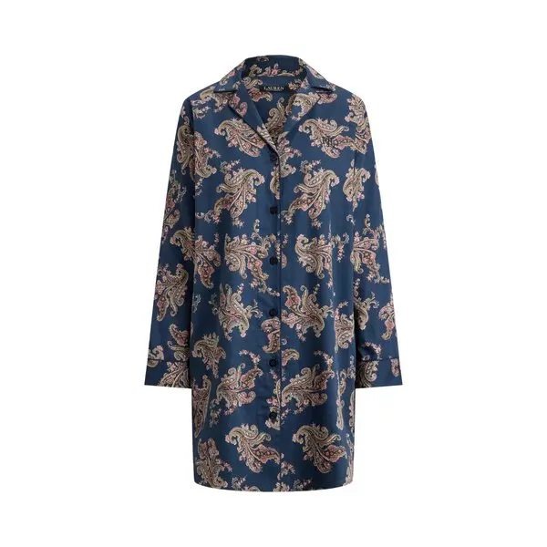 Ralph Lauren Paisley & Floral Sateen Sleep Shirt