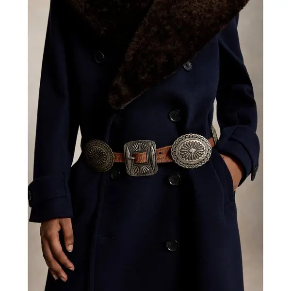 Ralph Lauren Shearling-collar Wool Melton Peacoat
