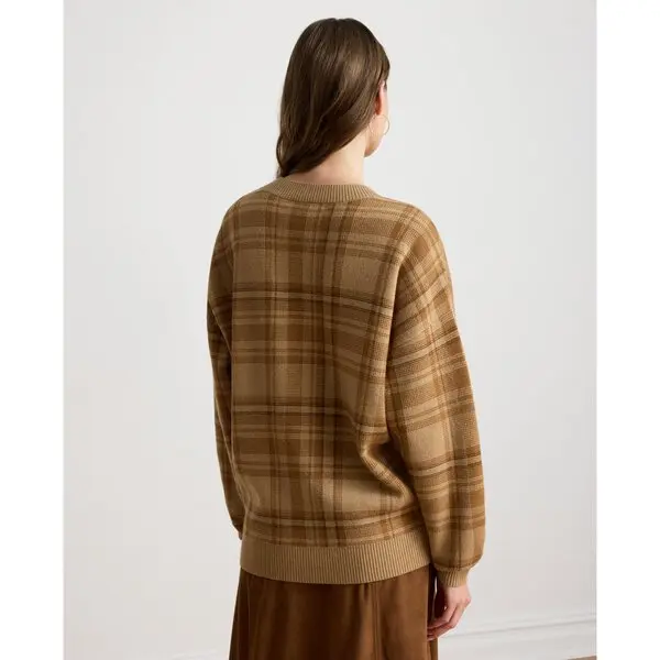 Ralph Lauren Plaid V-neck Sweater