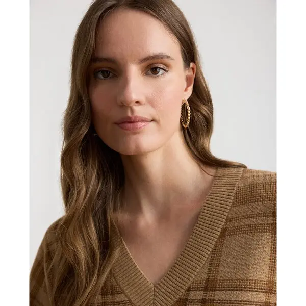 Ralph Lauren Plaid V-neck Sweater