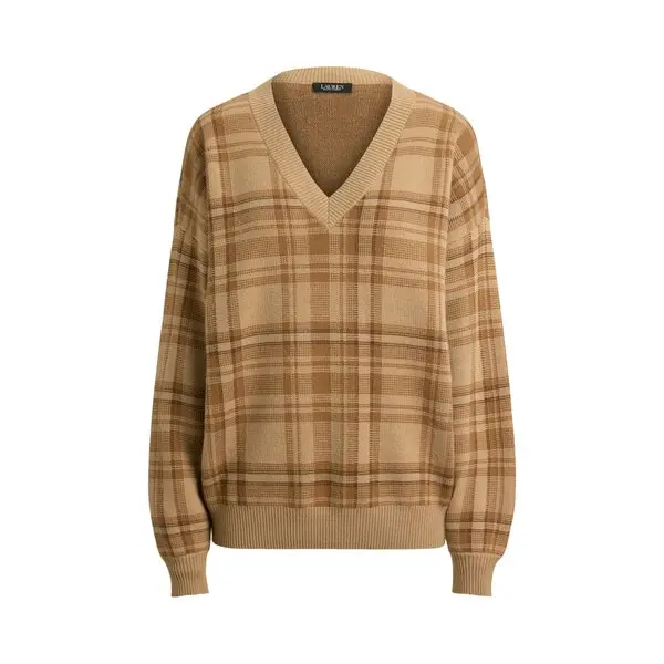 Ralph Lauren Plaid V-neck Sweater