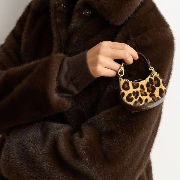 Ralph Lauren Leopard-print Haircalf Marcy Charm - Modern Leopard/chestnut