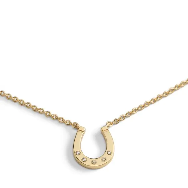Ralph Lauren Gold-plated Pavé Horseshoe Necklace