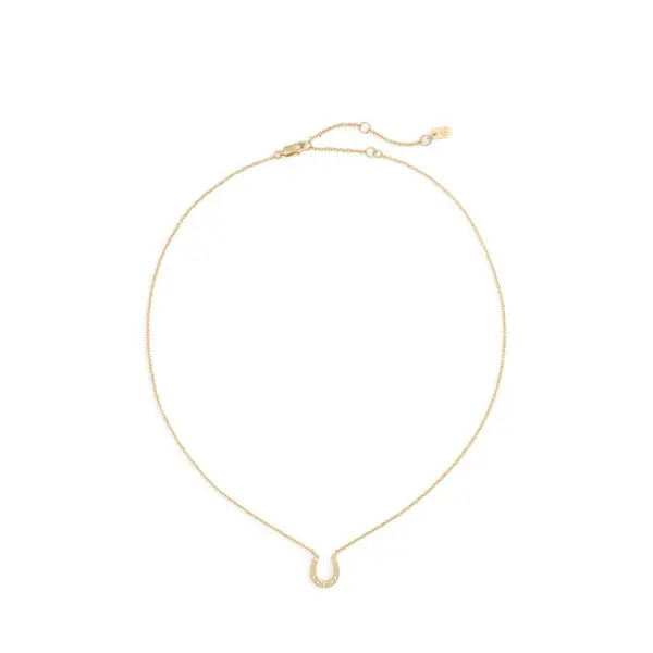 Ralph Lauren Gold-plated Pavé Horseshoe Necklace