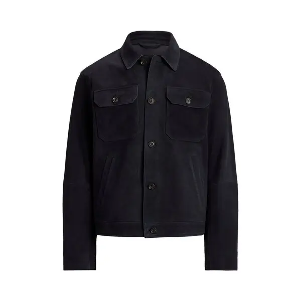 Ralph Lauren The Ashdale Suede Shacket - Collection Navy