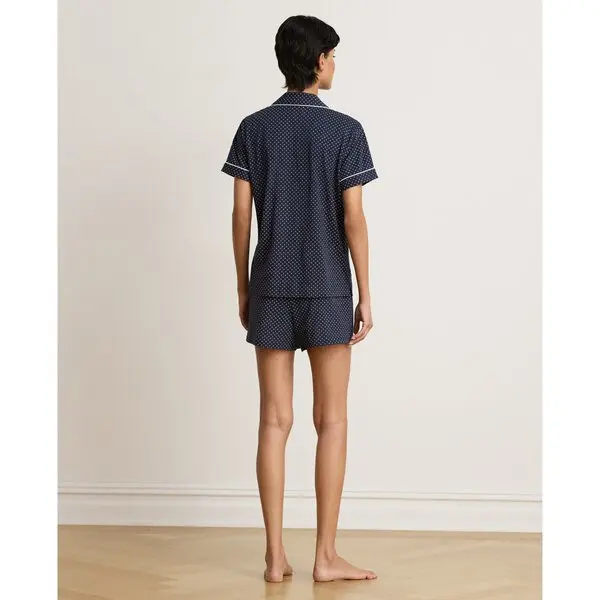 Ralph Lauren Polka-dot Cotton Jersey Boxer Sleep Set