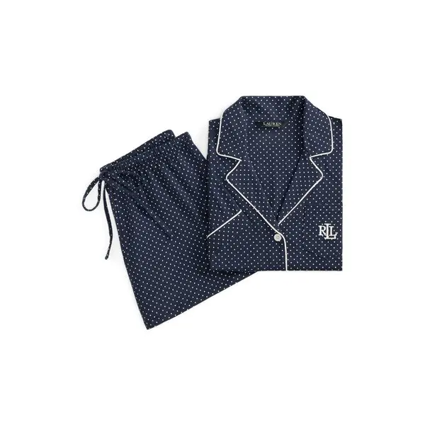 Ralph Lauren Polka-dot Cotton Jersey Boxer Sleep Set