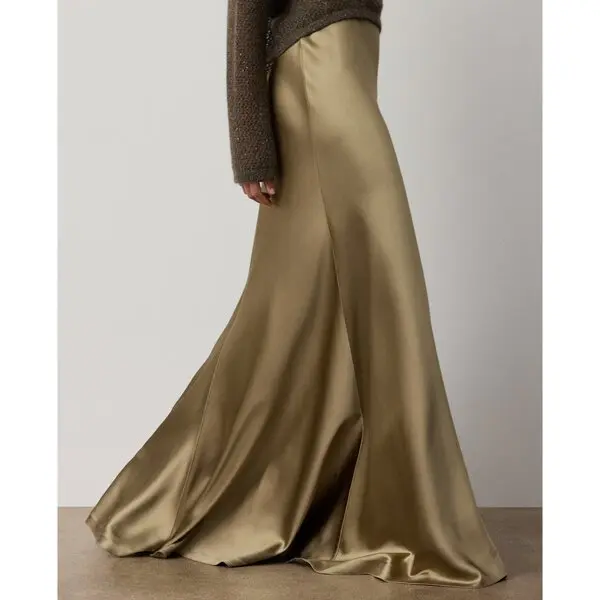 Ralph Lauren Masina Satin Maxi Skirt