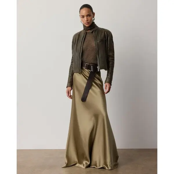 Ralph Lauren Masina Satin Maxi Skirt