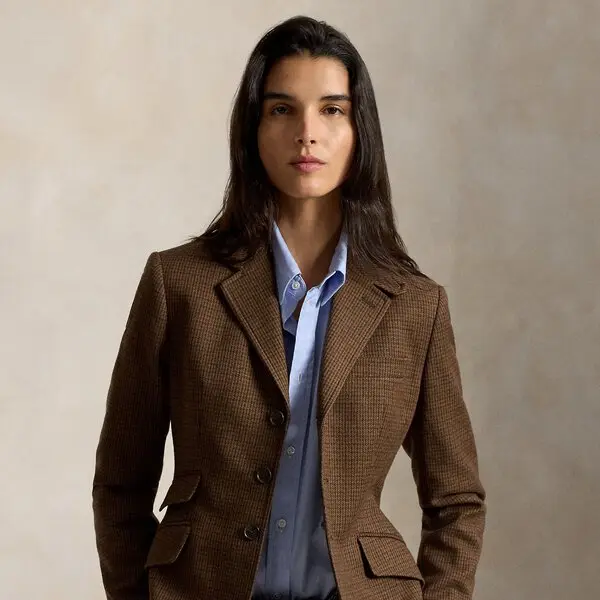 Ralph Lauren Single-breasted Tweed Hacking Blazer