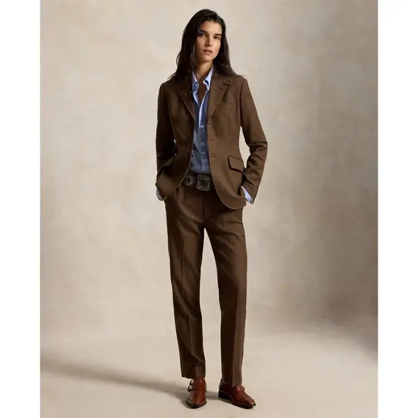 Ralph Lauren Single-breasted Tweed Hacking Blazer