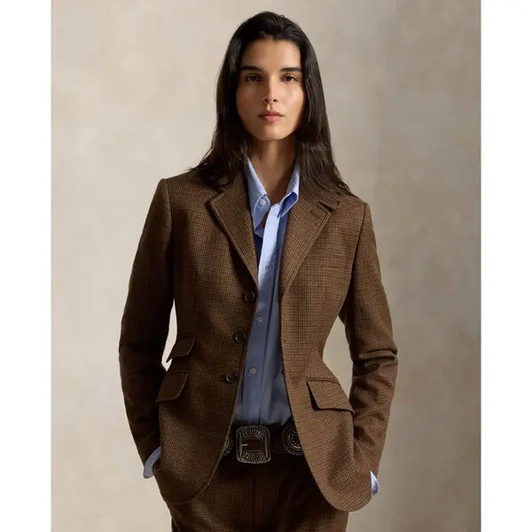 Ralph Lauren Single-breasted Tweed Hacking Blazer