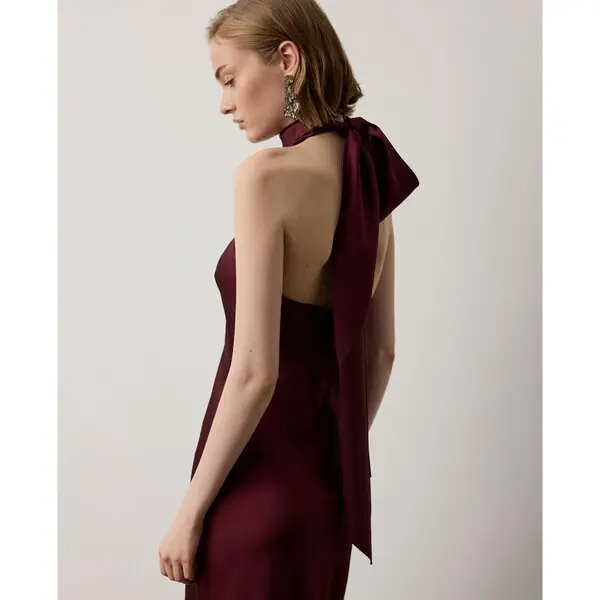 Ralph Lauren Chilton Satin Evening Dress
