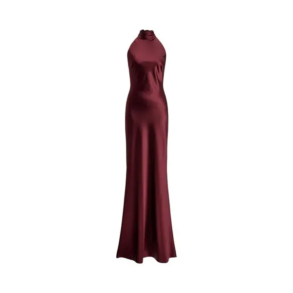 Ralph Lauren Chilton Satin Evening Dress