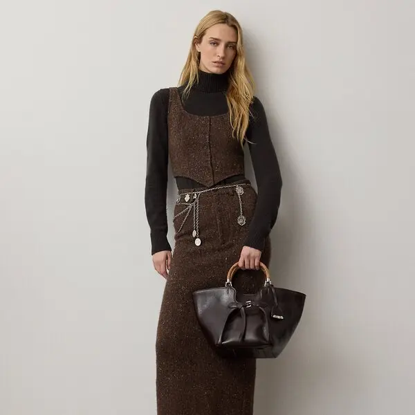 Ralph Lauren Fontaine Wool-blend Donegal Tweed Maxi Skirt
