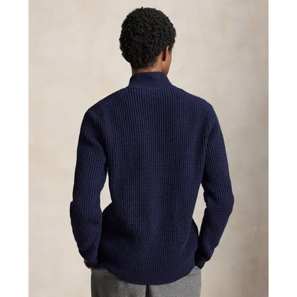 Ralph Lauren Waffle-knit Wool-cotton Sweater