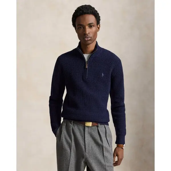 Ralph Lauren Waffle-knit Wool-cotton Sweater