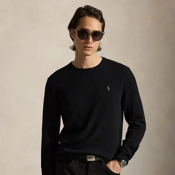 Ralph Lauren Wool Crewneck Sweater - Polo Black