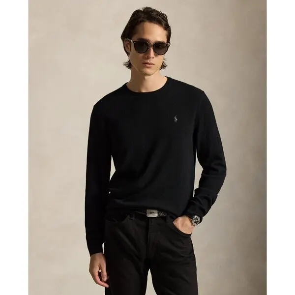 Ralph Lauren Wool Crewneck Sweater - Polo Black