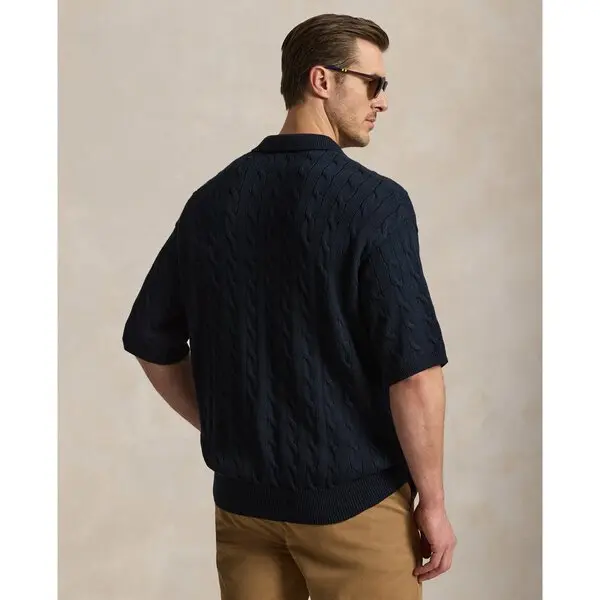 Ralph Lauren Relaxed Fit Cable-knit Cotton Sweater - Hunter Navy