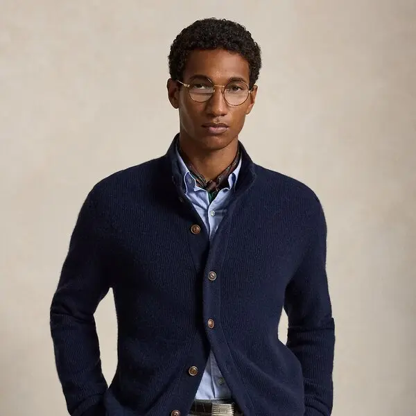 Ralph Lauren Cashmere Mockneck Cardigan