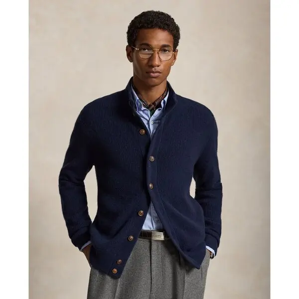 Ralph Lauren Cashmere Mockneck Cardigan