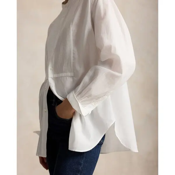 Ralph Lauren Washed Cotton Tuxedo Shirt