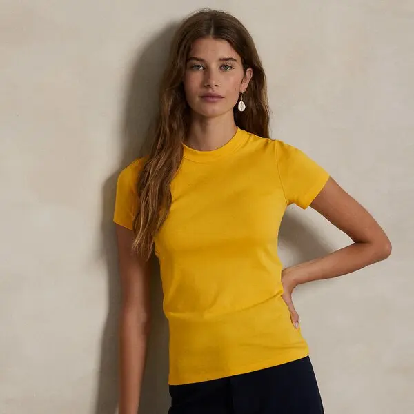 Ralph Lauren Slim Fit Cotton Tee - Yellowfin