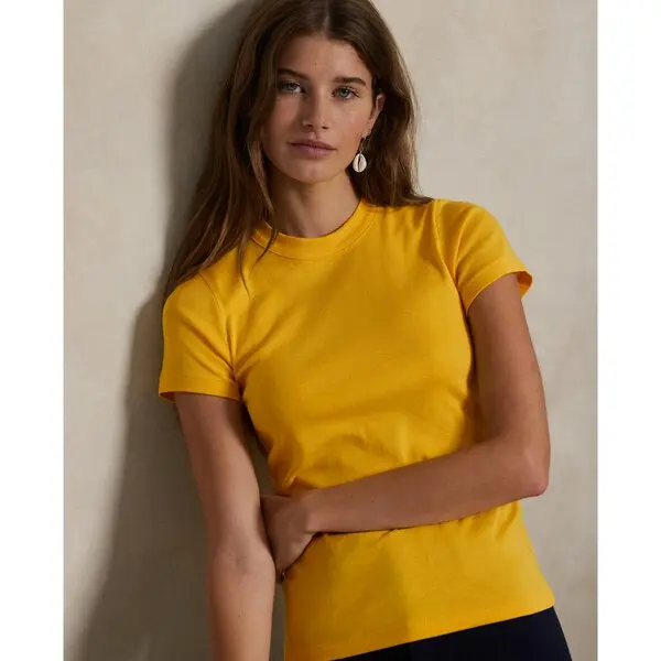 Ralph Lauren Slim Fit Cotton Tee - Yellowfin