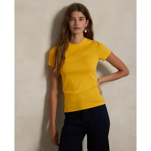 Ralph Lauren Slim Fit Cotton Tee - Yellowfin