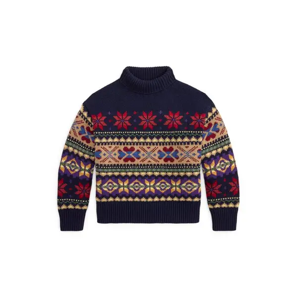 Ralph Lauren Geo-motif Wool-cashmere-blend Turtleneck