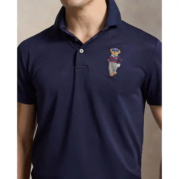 Ralph Lauren Tailored Fit Polo Bear Performance Polo - Refined Navy