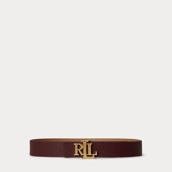 Ralph Lauren Logo Reversible Leather Wide Belt