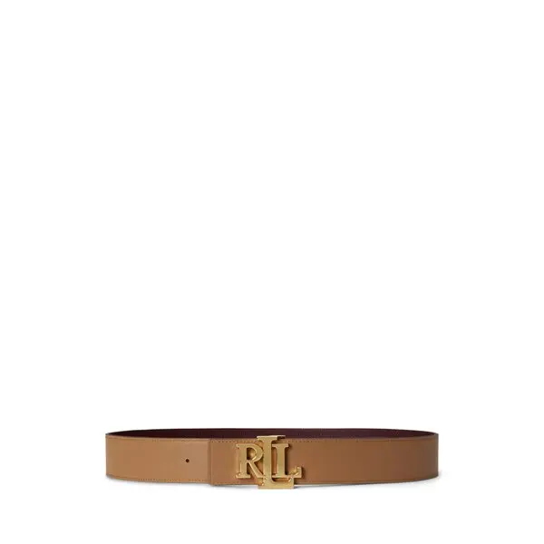 Ralph Lauren Logo Reversible Leather Wide Belt