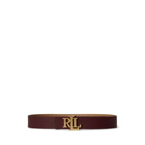 Ralph Lauren Logo Reversible Leather Wide Belt