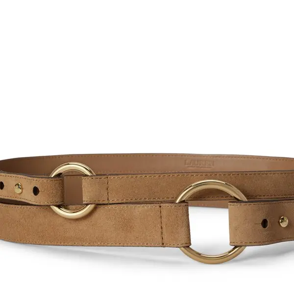 Ralph Lauren Suede O-ring Belt - Camel