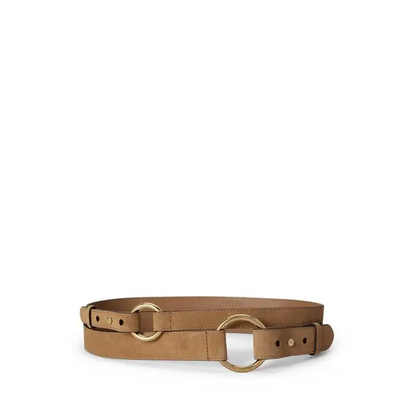 Ralph Lauren Suede O-ring Belt - Camel