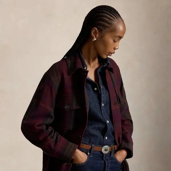 Ralph Lauren Plaid Wool-blend Twill Shirt Jacket