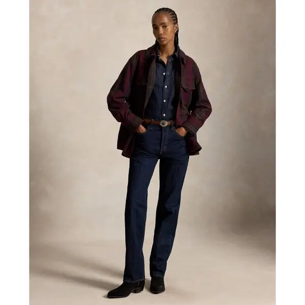 Ralph Lauren Plaid Wool-blend Twill Shirt Jacket