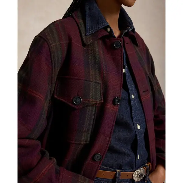 Ralph Lauren Plaid Wool-blend Twill Shirt Jacket