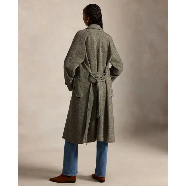 Ralph Lauren Wool-blend Herringbone Balmacaan Coat