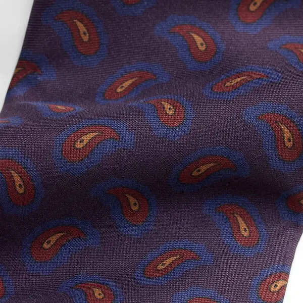 Ralph Lauren Pine-print Silk Twill Neck Tie - Purple