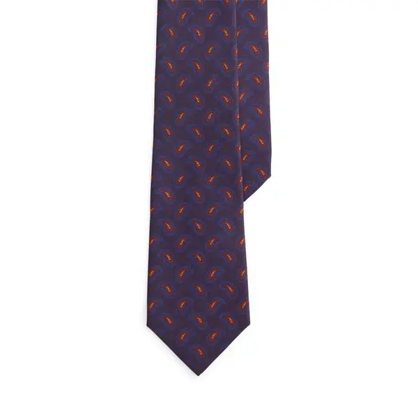 Ralph Lauren Pine-print Silk Twill Neck Tie - Purple