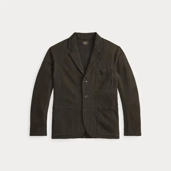 Ralph Lauren Knit Herringbone Twill Blazer - Washed Black