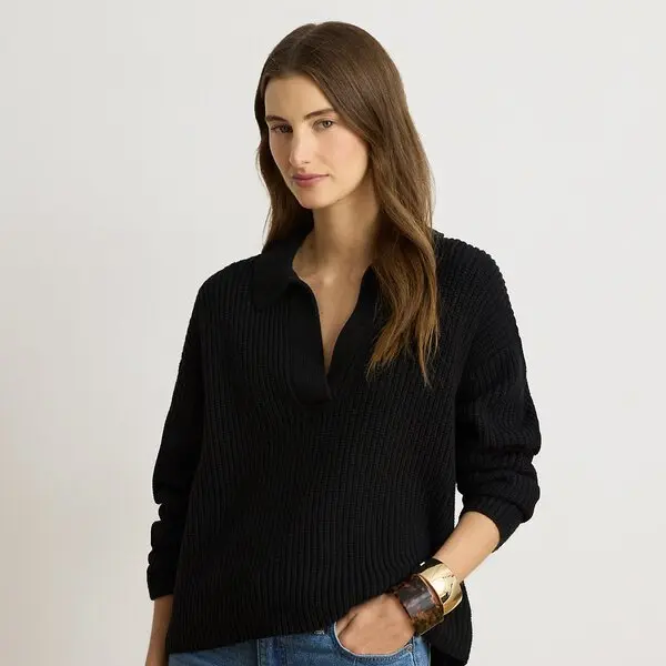Ralph Lauren Wool-blend Polo Sweater - Black