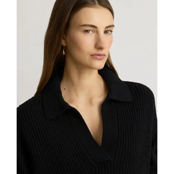 Ralph Lauren Wool-blend Polo Sweater - Black