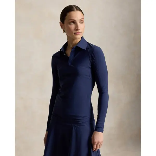 Ralph Lauren Slim Fit Performance Long-sleeve Polo - Refined Navy