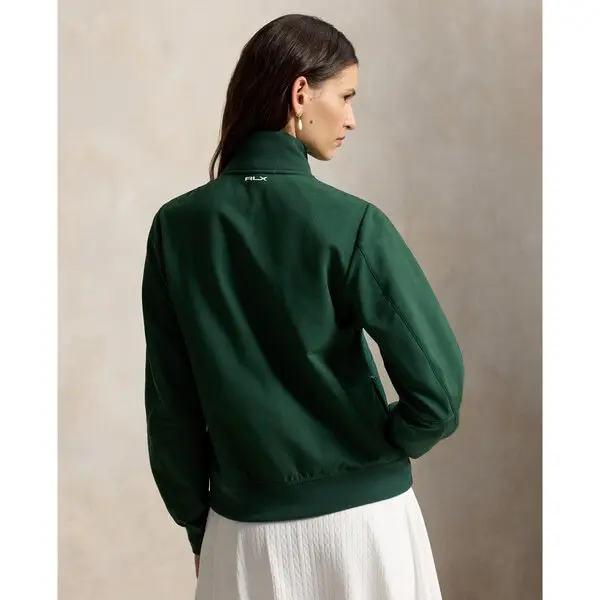 Ralph Lauren Quilted Mockneck Full-zip Cropped Jacket - Northwest Pine