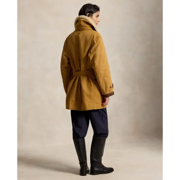 Ralph Lauren Shearling-trim Canvas Ranch Coat
