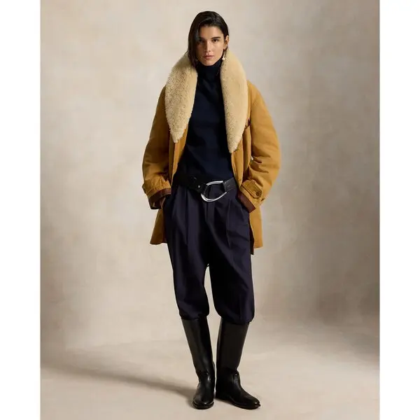 Ralph Lauren Shearling-trim Canvas Ranch Coat